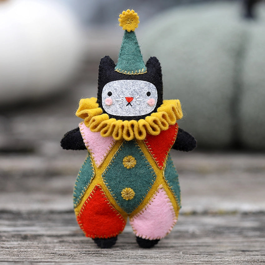 Kiriki Press - Felt Doll Kit - Harlequin Cat | Bolt Fabric Boutique