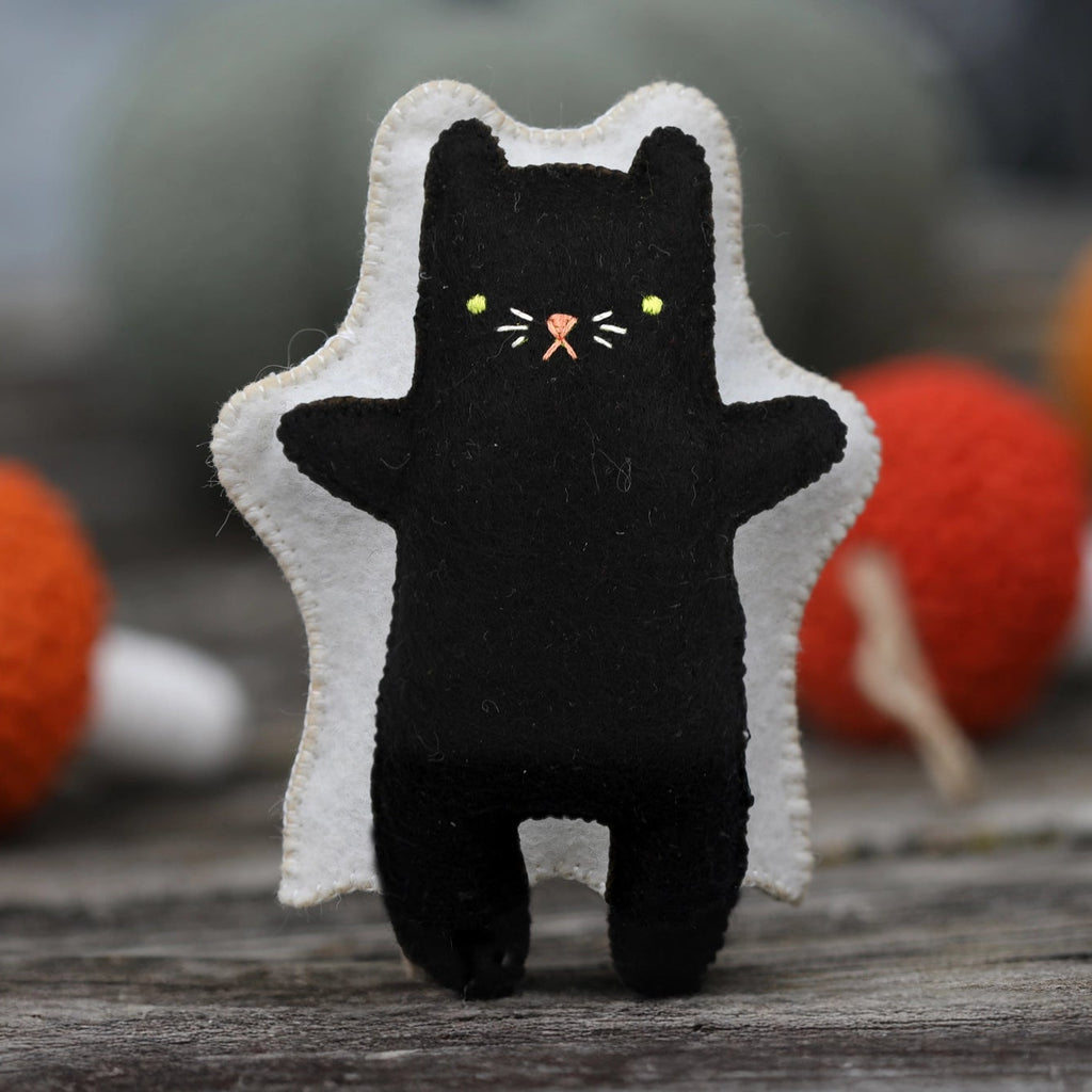 Kiriki Press - Felt Doll Kit - Ghost Cat | Bolt Fabric Boutique