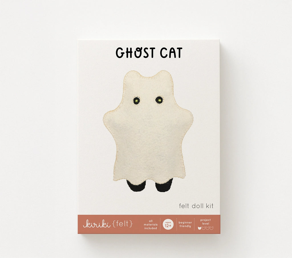 Kiriki Press - Felt Doll Kit - Ghost Cat | Bolt Fabric Boutique